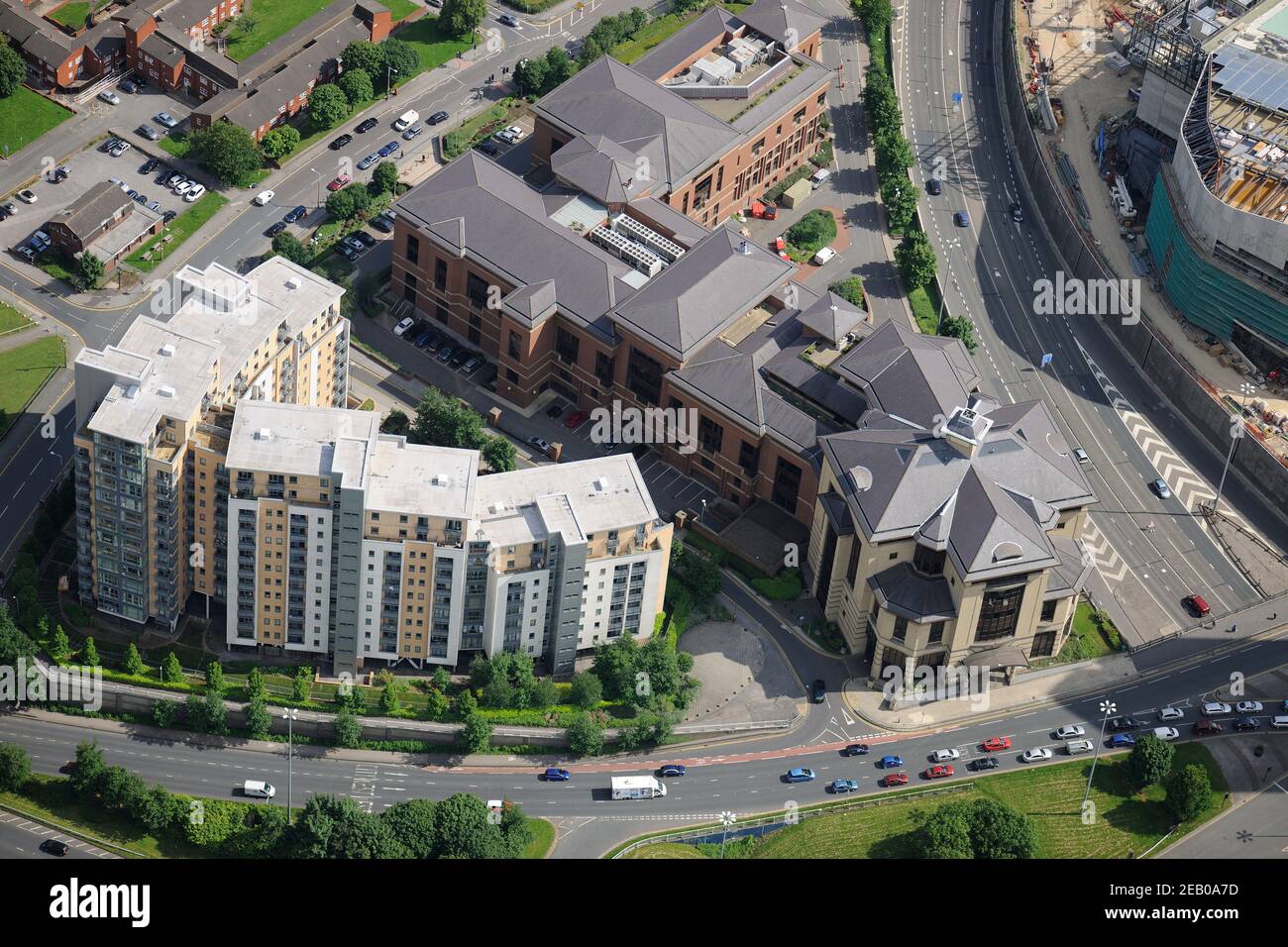 Aerial views of Leeds, including The First Direct Arena (also known as ...