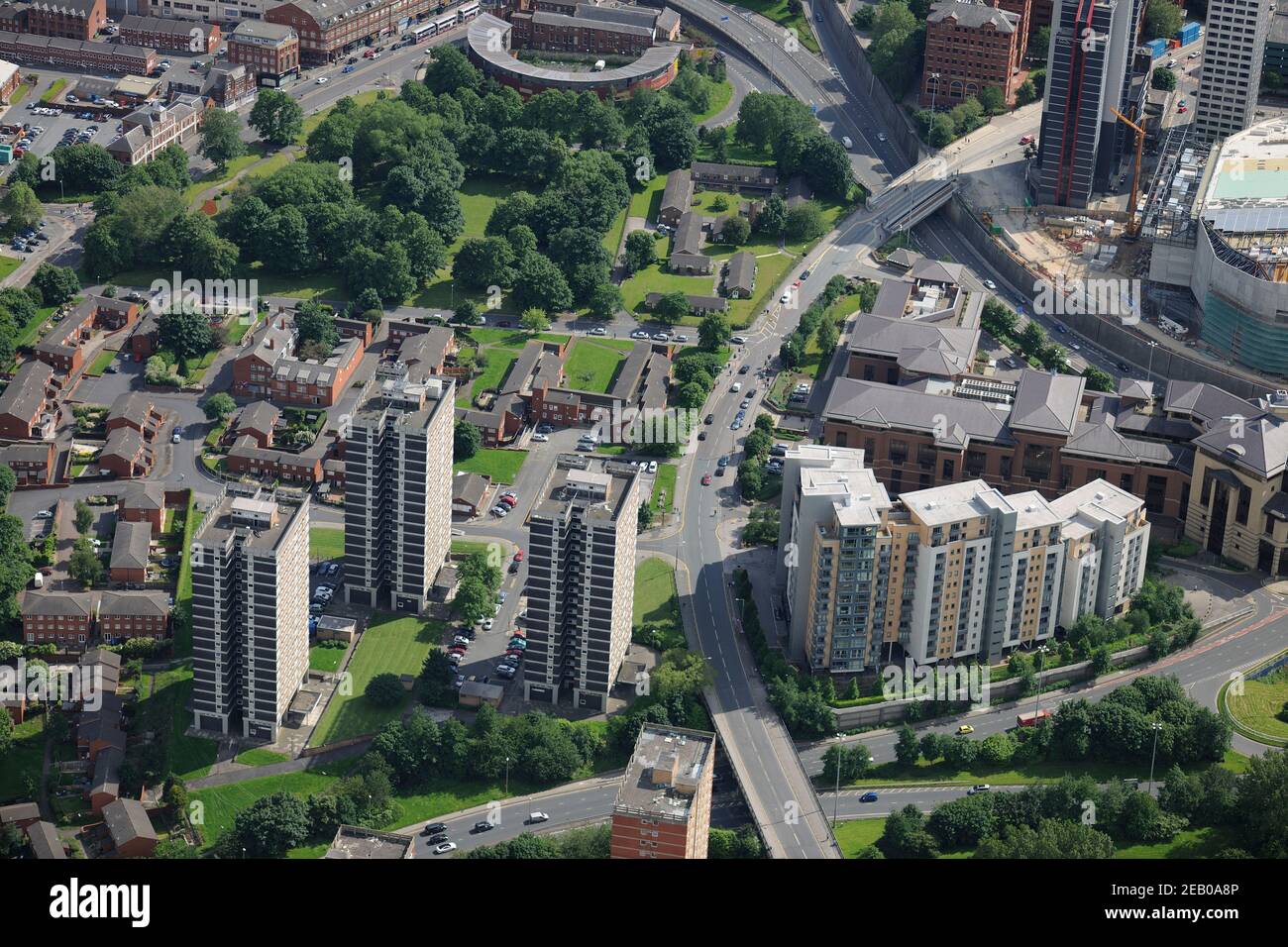 Aerial views of Leeds, including The First Direct Arena (also known as ...