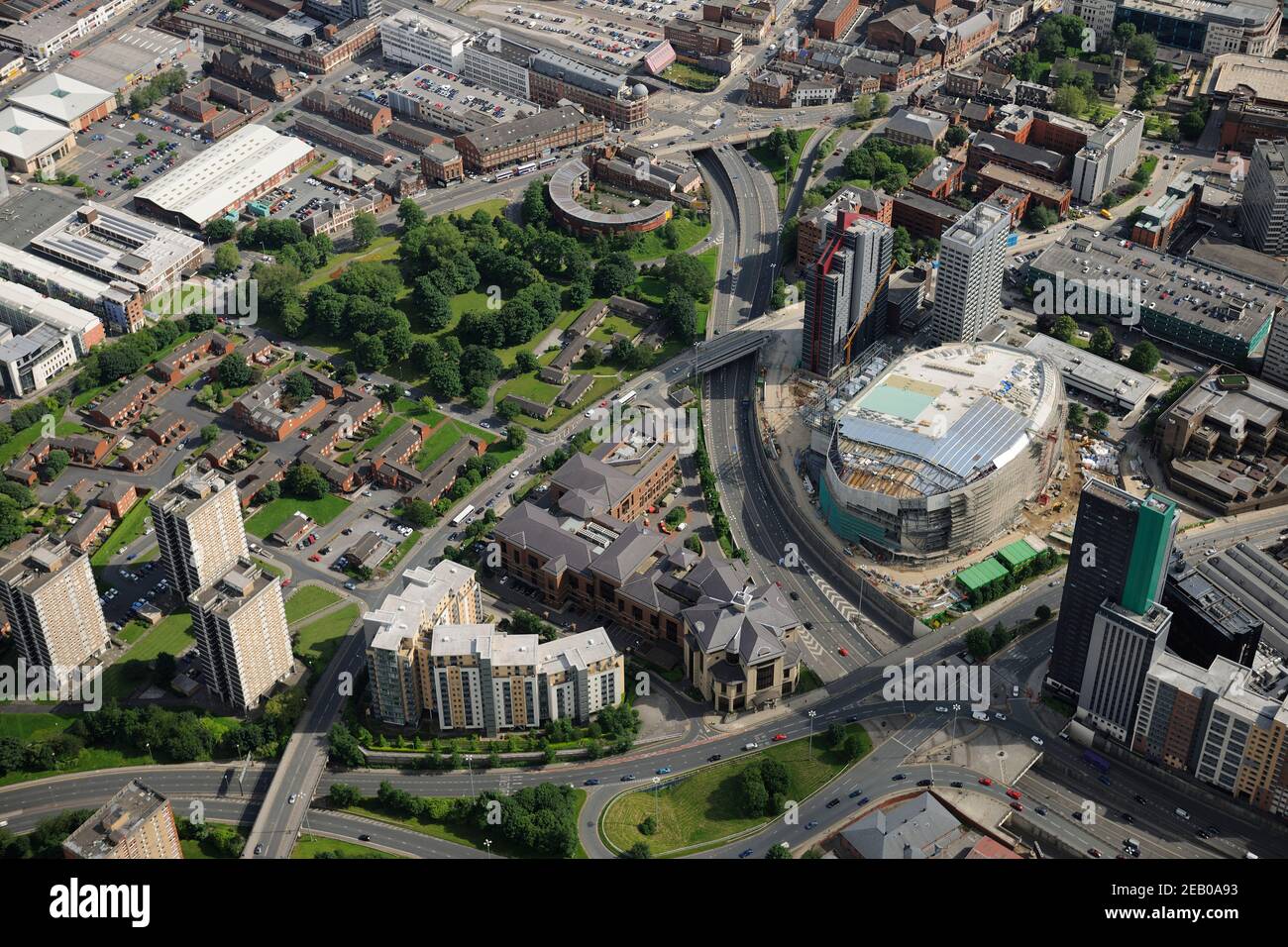 Aerial views of Leeds, including The First Direct Arena (also known as ...