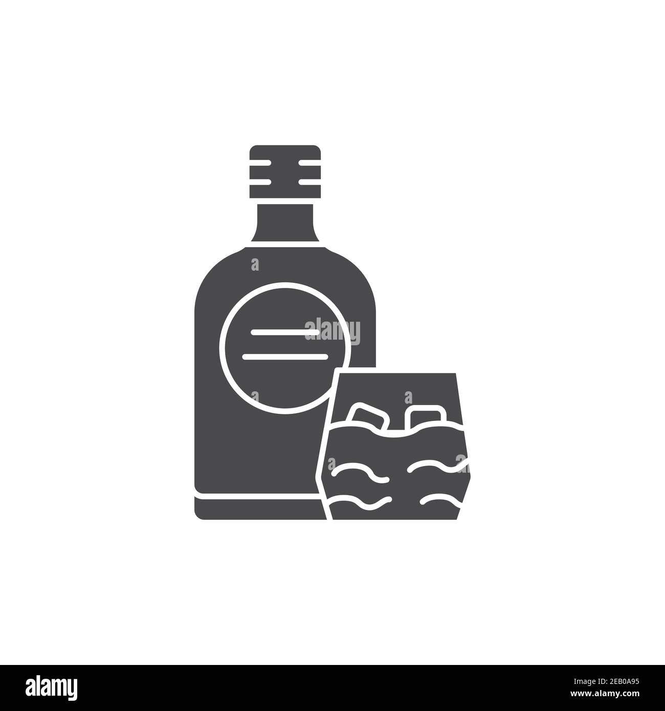 Cottonseed vegetable oil glass bottle color line icon. Natural, healthy ...