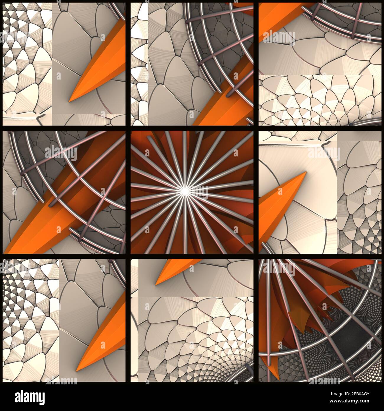 Abstract mixed art colorful illustration artworks with 3D renders Stock ...