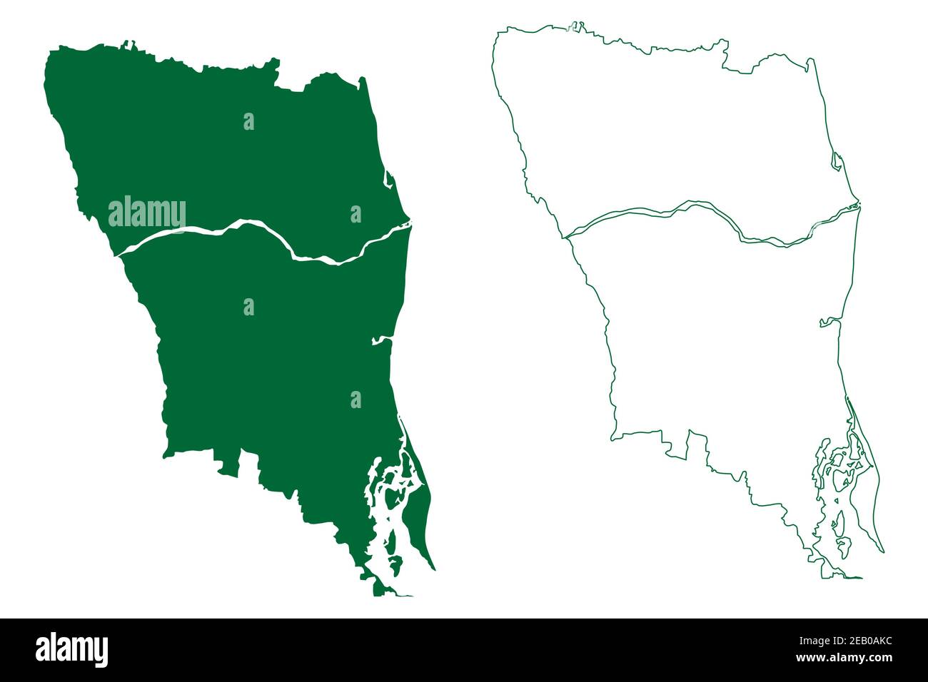 Nellore district (Andhra Pradesh State, Republic of India) map vector ...