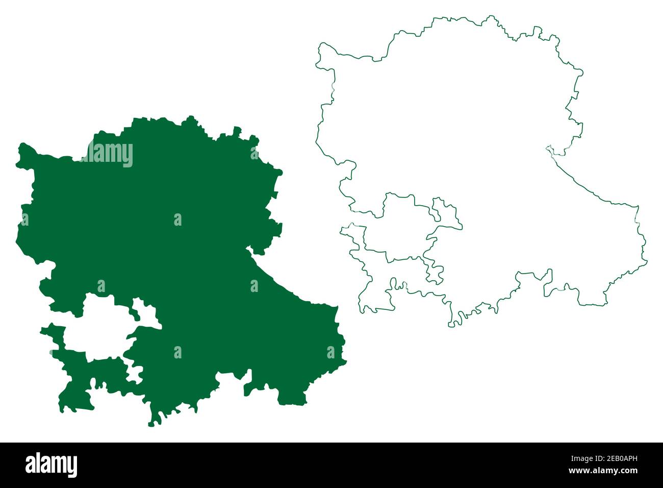 Anantapur district (Andhra Pradesh State, Republic of India) map vector ...