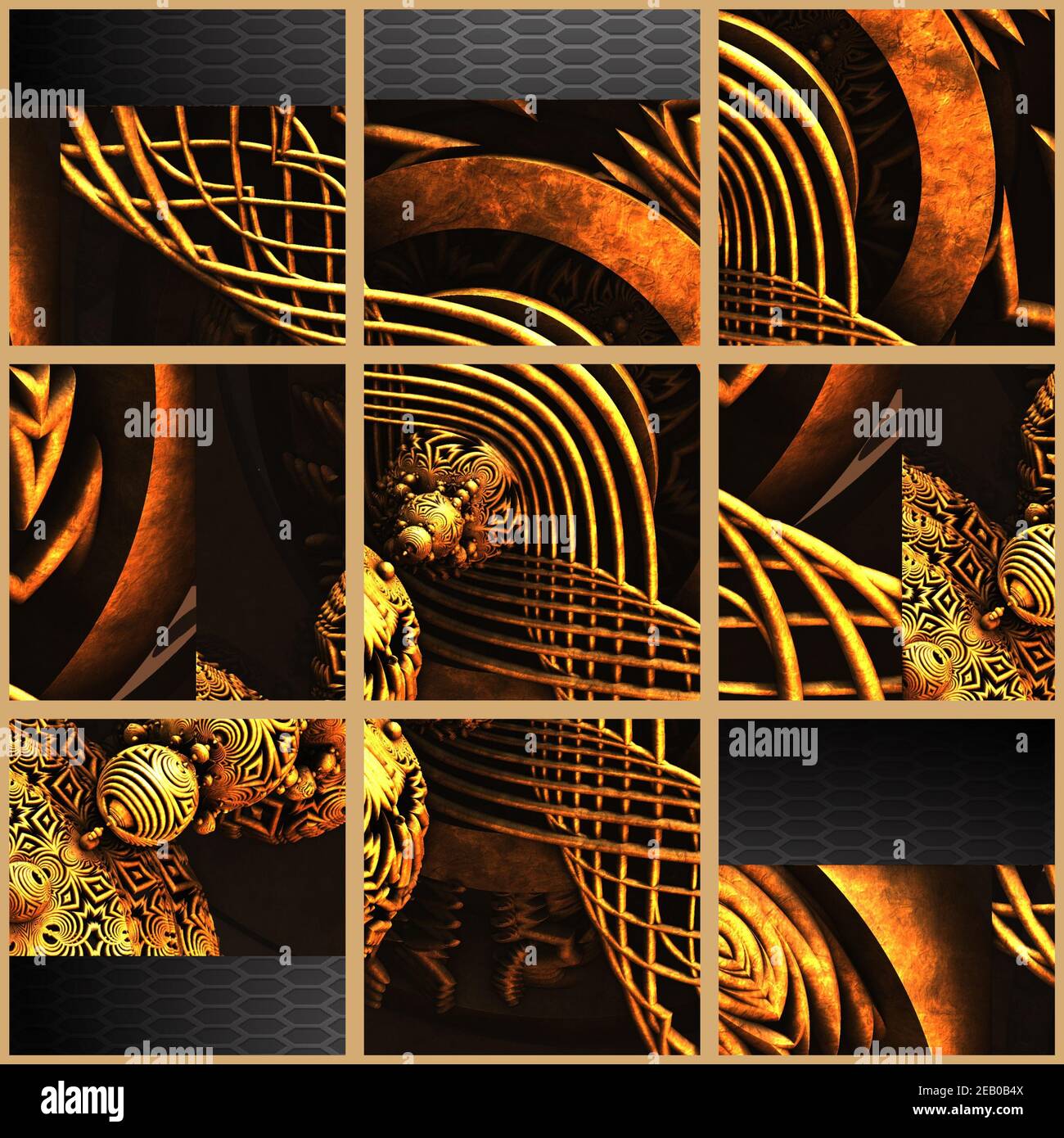 Abstract mixed art colorful illustration artworks with 3D renders Stock ...