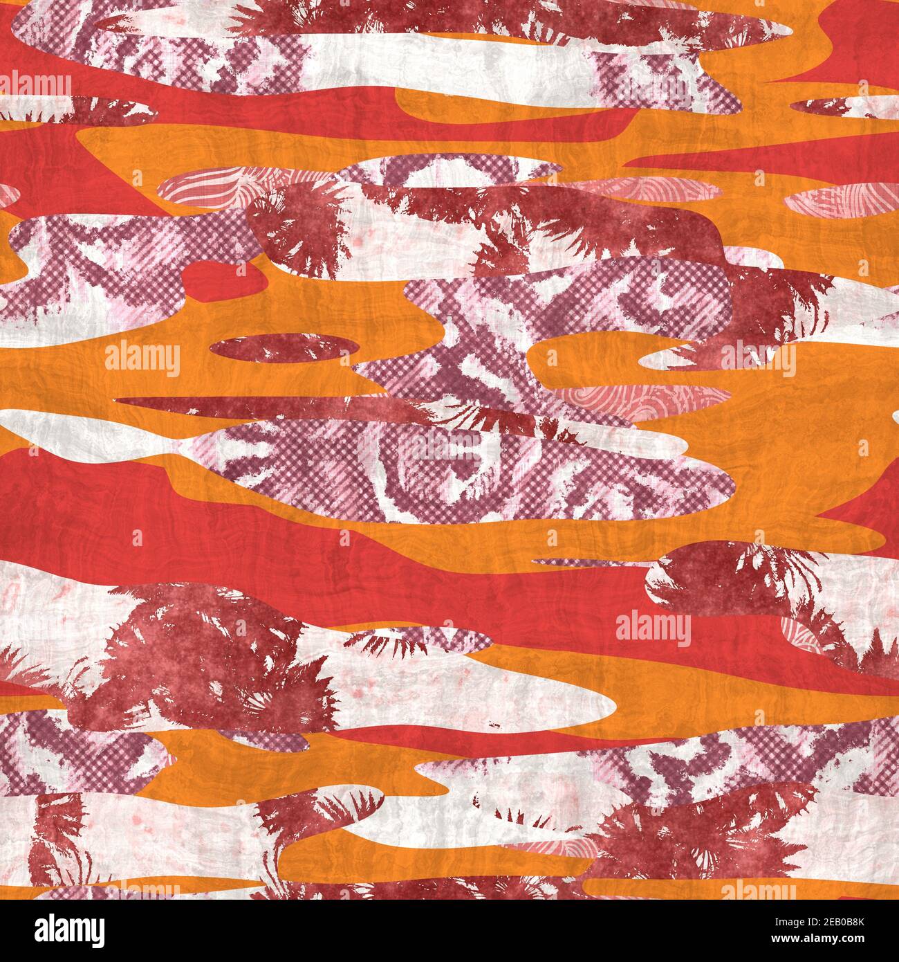 Seamless collage in camo shapes vivid montage Stock Photo - Alamy