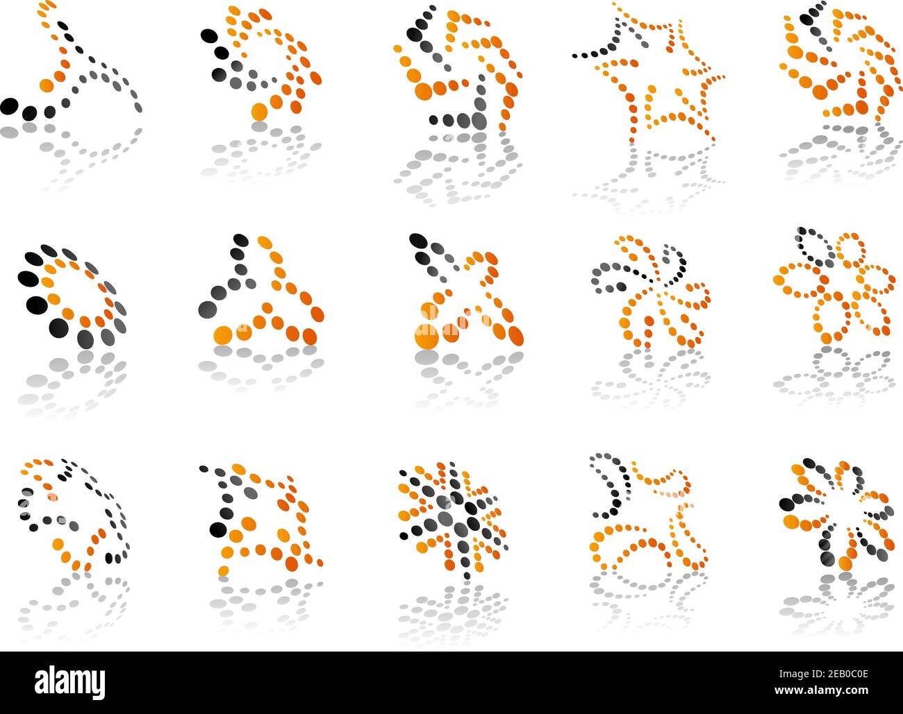 Dotted circle icons Stock Vector Images - Alamy