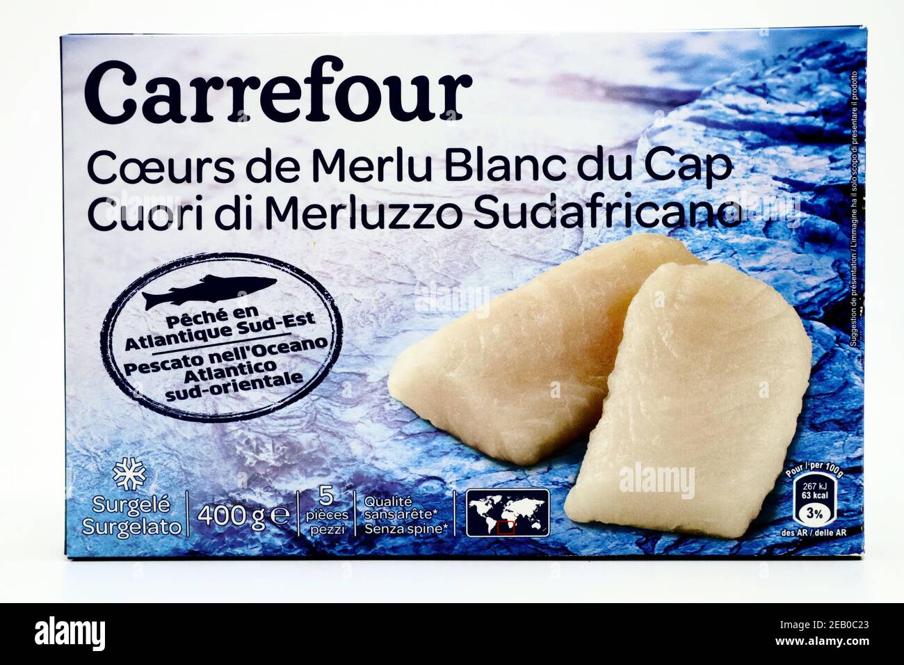 South African Cod sold by Carrefour Supermarket chain Stock Photo - Alamy