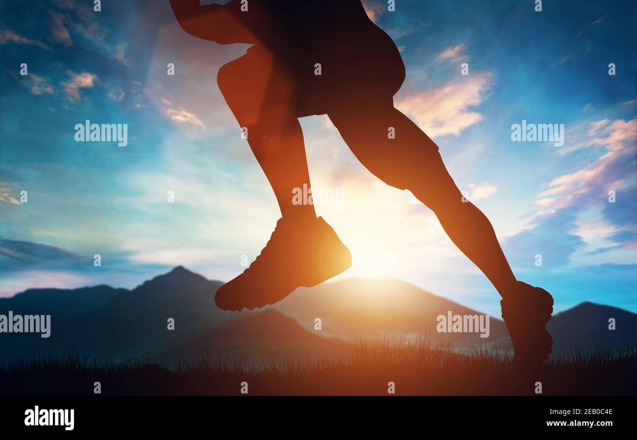 Man running mountains High Resolution Stock Photography and Images - Alamy