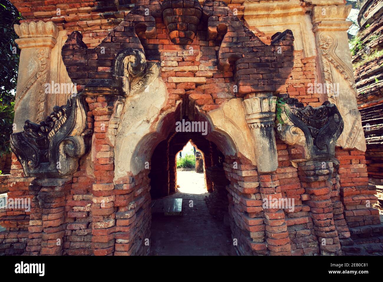 Beautiful architecture detail in Myanmar Stock Photo - Alamy