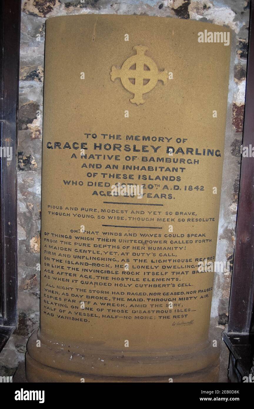 Grace Horsley Darling grave memorial Farne island Northumberland UK ...