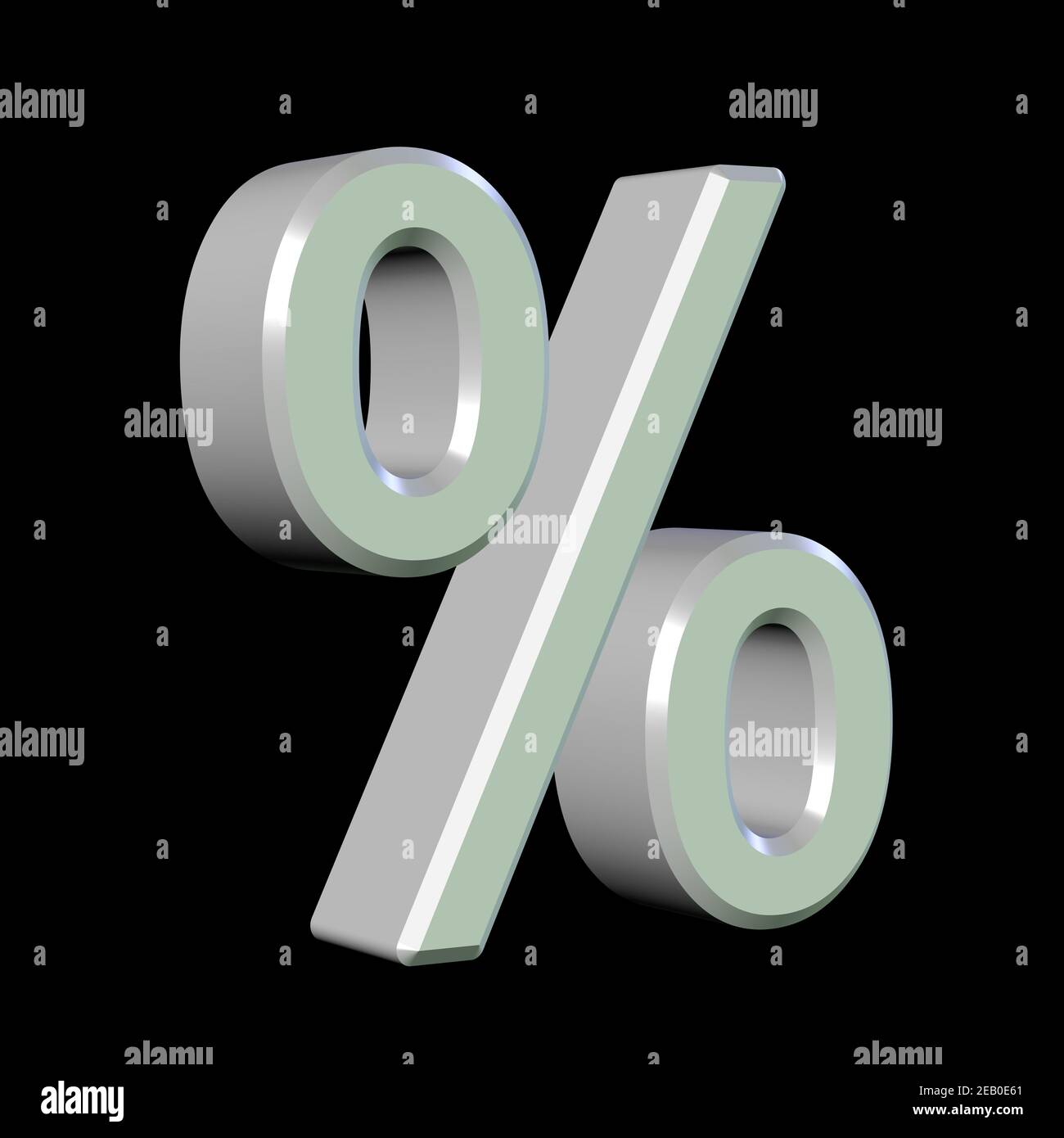 Symbol for percent against black background, 3D illustration Stock ...