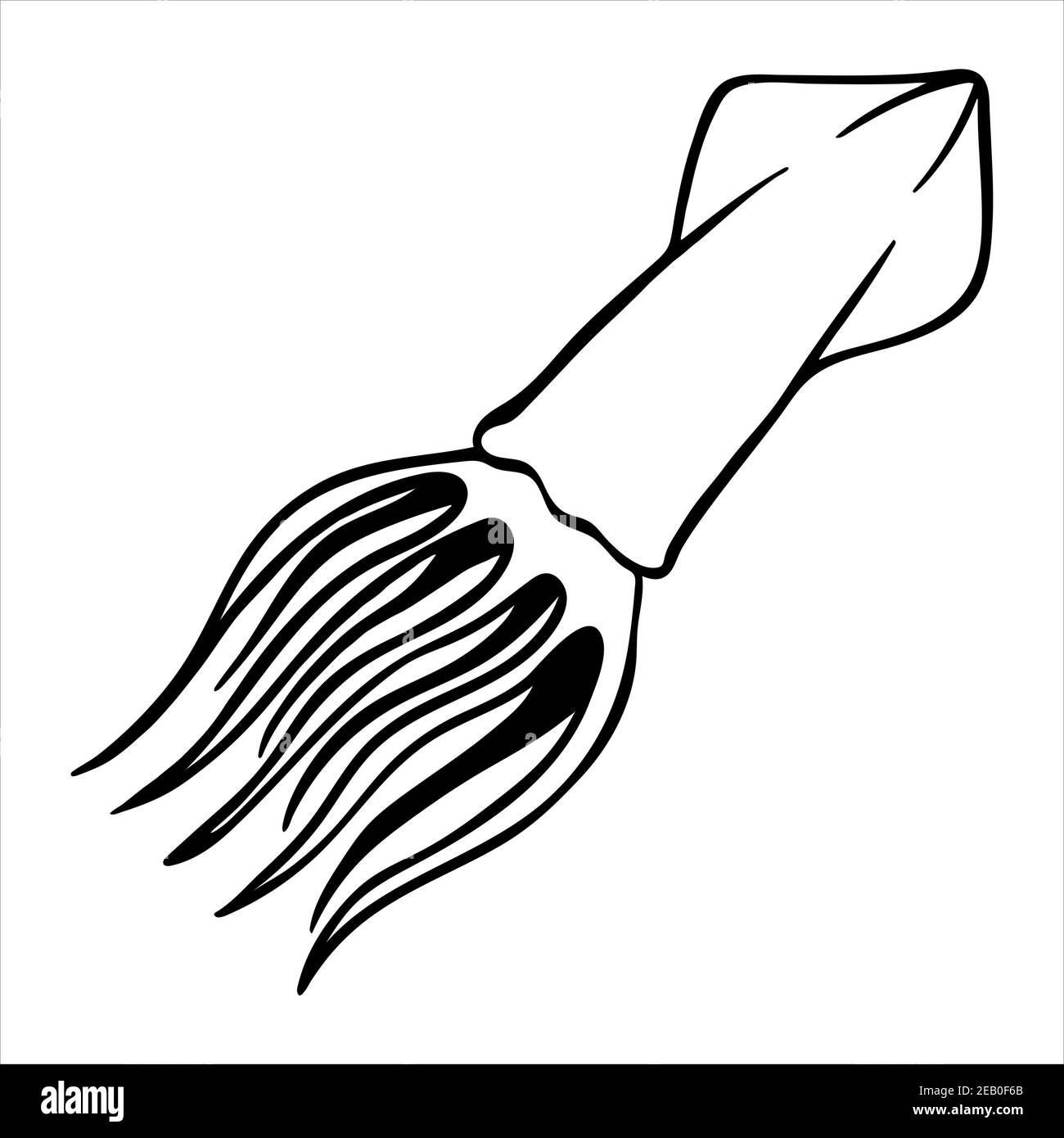 Squid, hand drawn isolated vector illustration Stock Vector Image & Art ...