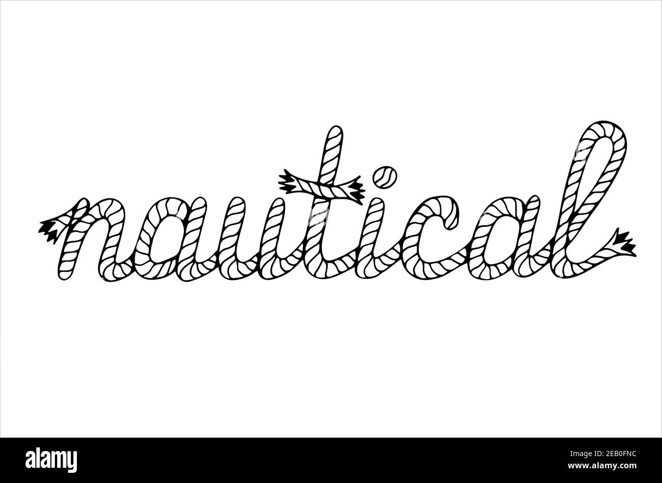 Graphic design element boat mooring rope Stock Vector Images - Alamy