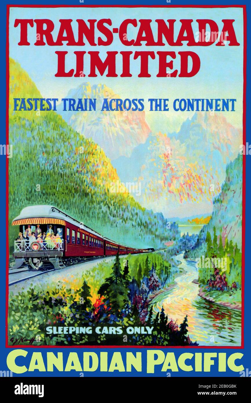 Trans-Canada Limited - Fastest Train Across the Continent Stock Photo ...