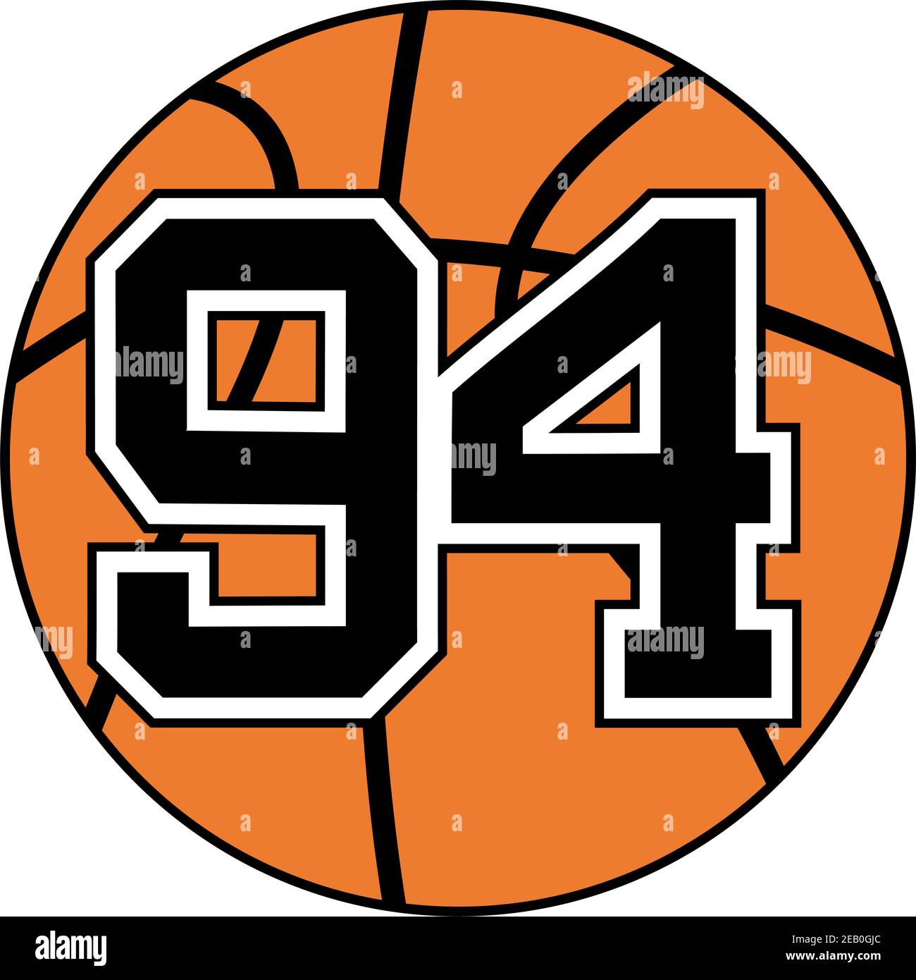 ball of basketball with the number 94 Stock Vector Image & Art - Alamy
