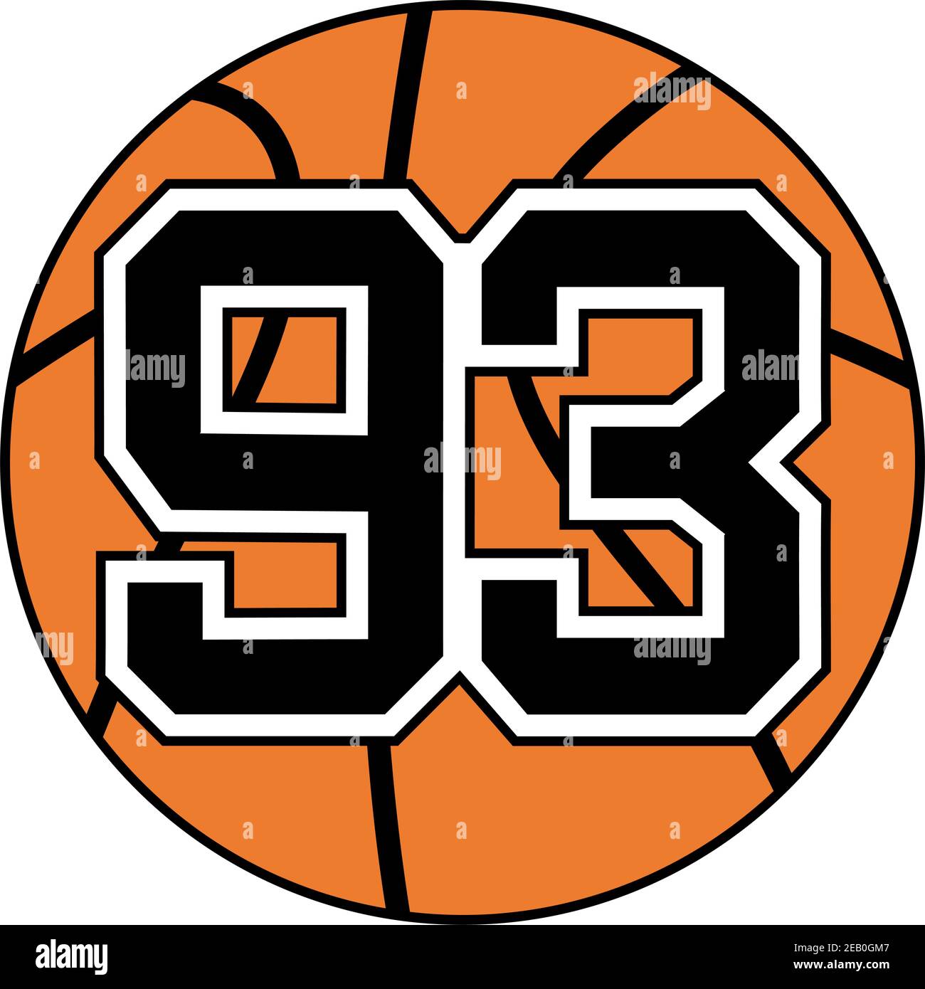 ball of basketball with the number 93 Stock Vector Image & Art - Alamy