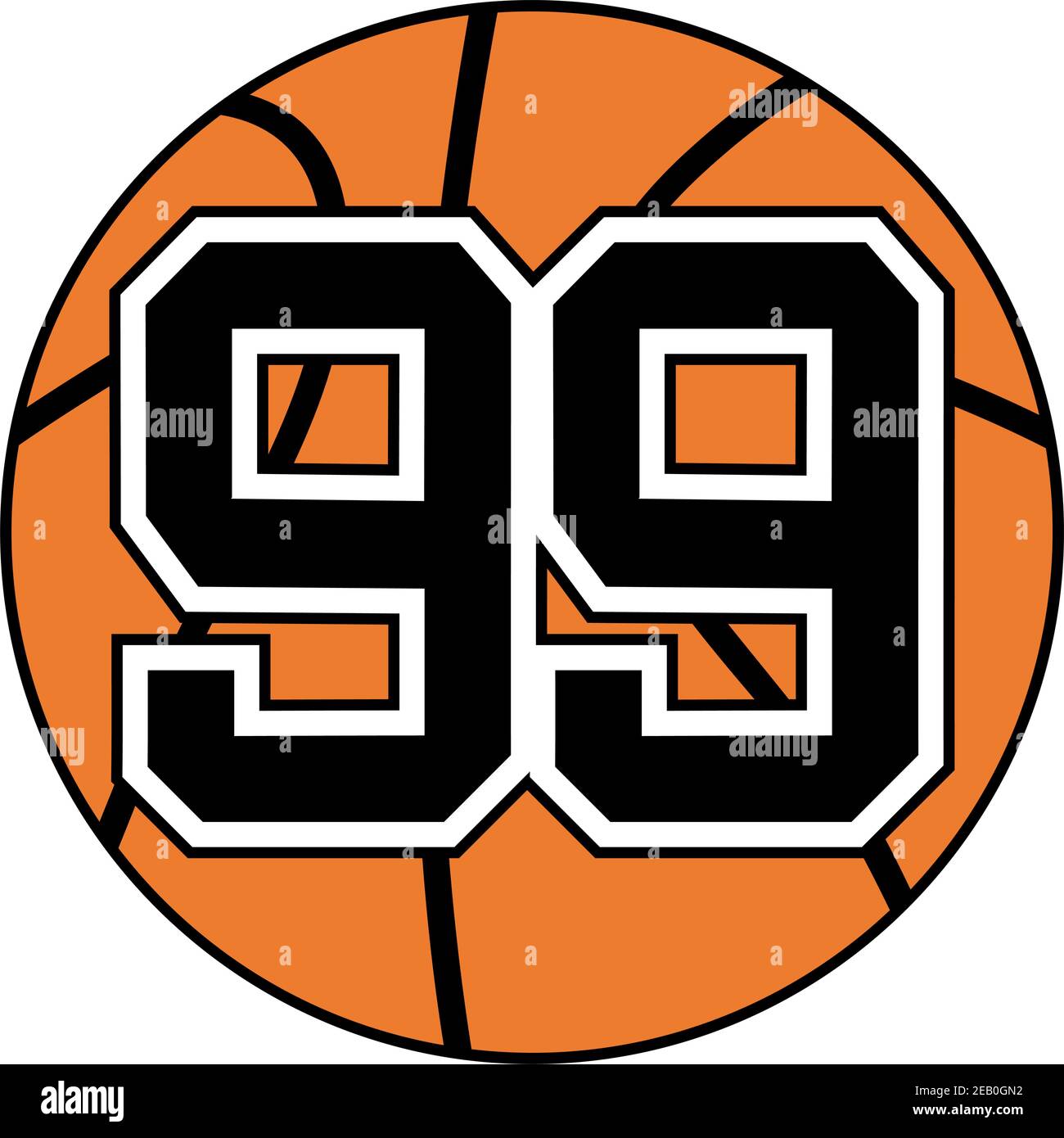 ball of basketball with the number 99 Stock Vector Image & Art - Alamy