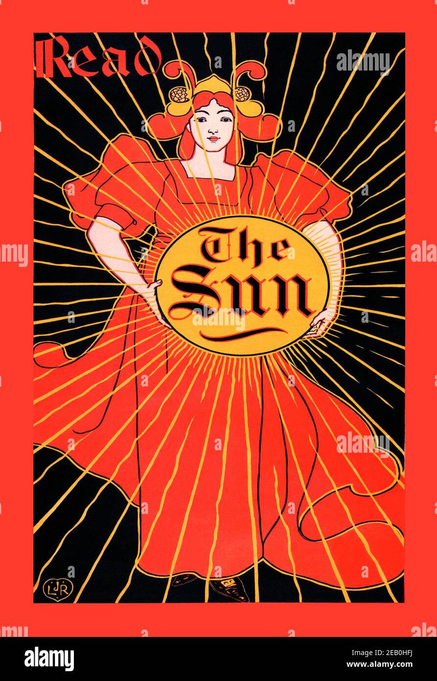 Read the Sun 1895 Stock Photo - Alamy