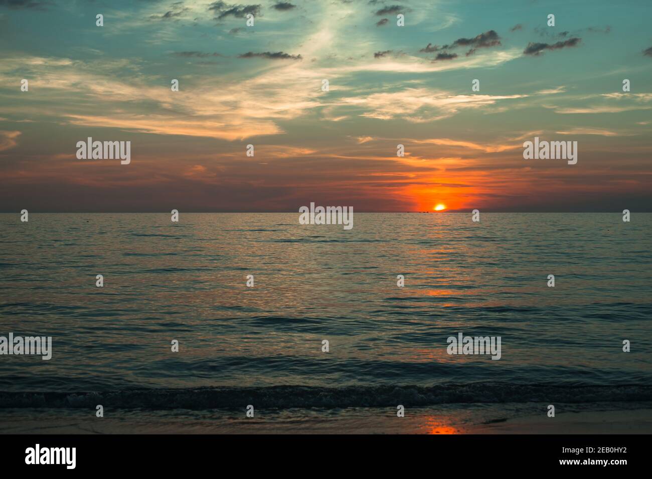 Beautiful warm sunset over hi-res stock photography and images - Alamy