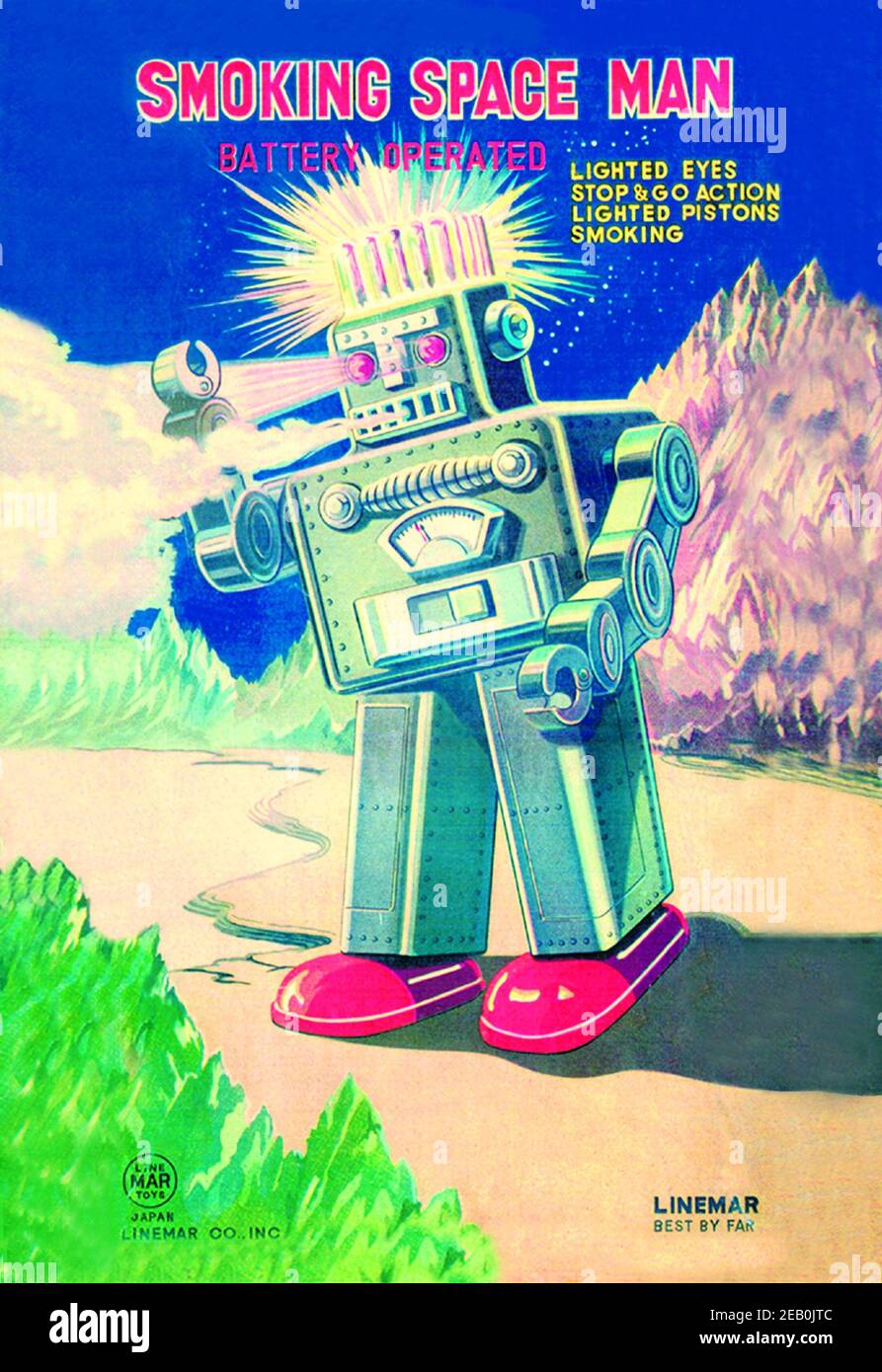 Smoking Space Man 1950 Stock Photo - Alamy