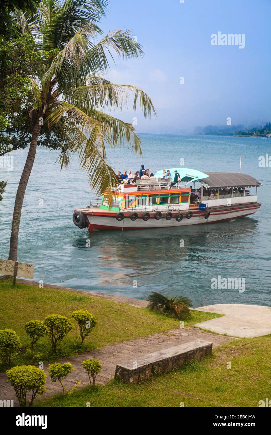 Indonesia, Sumatra, Samosir Island, Tuk Tuk, Lake Toba, Ferry Stock ...