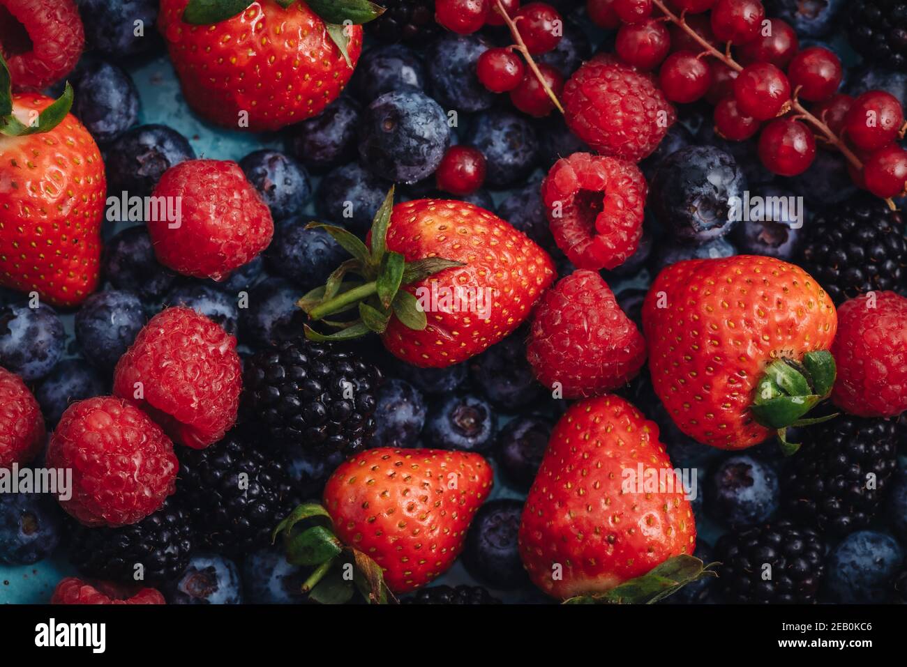 Mix of fresh RAW berries fruits for healthy eating Stock Photo - Alamy