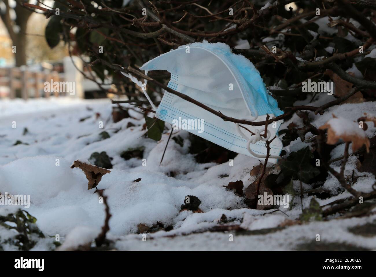 medical mask, everyday mask, used everyday mask thrown on the street ...