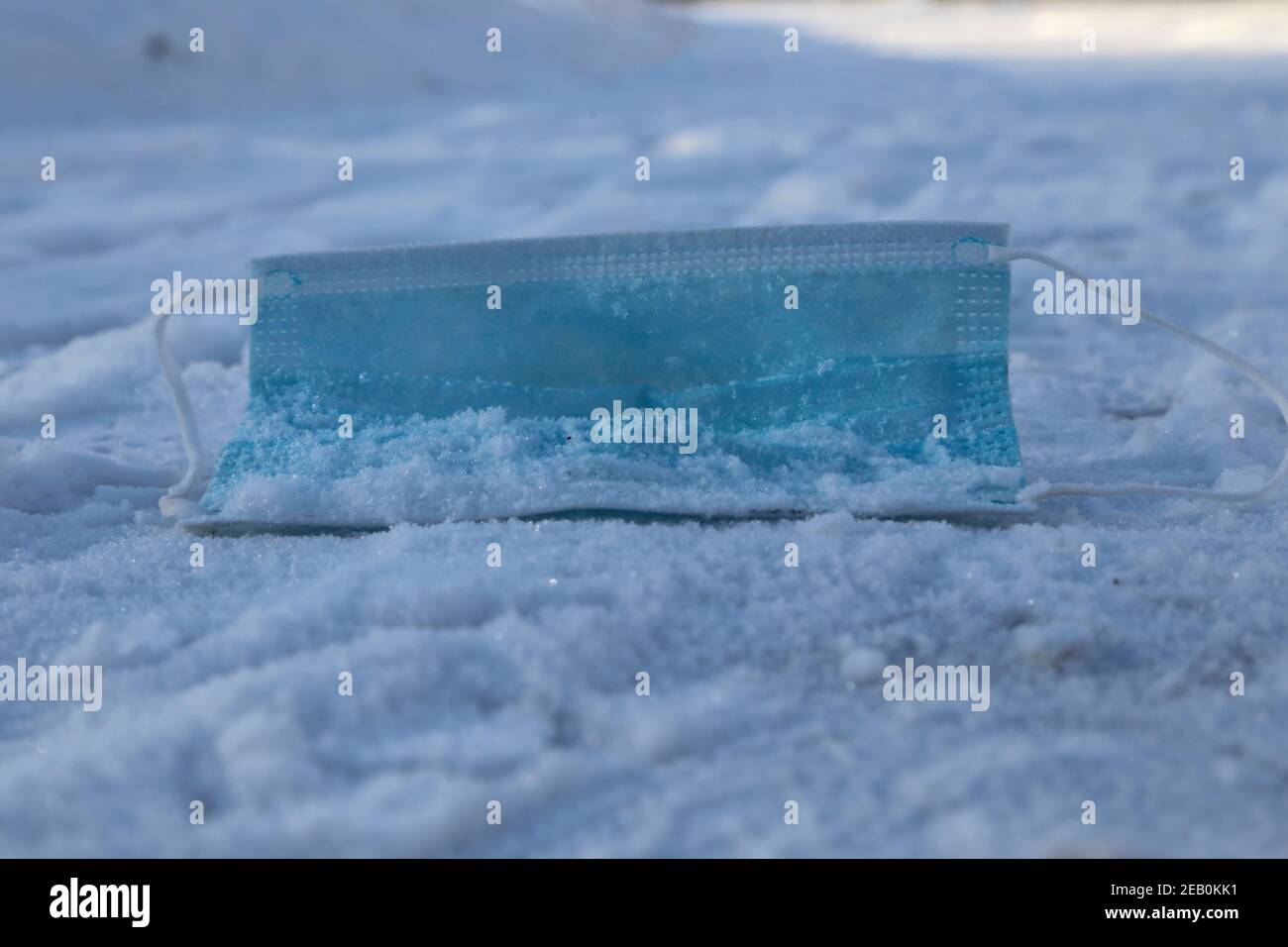 medical mask, everyday mask, used everyday mask thrown on the street ...