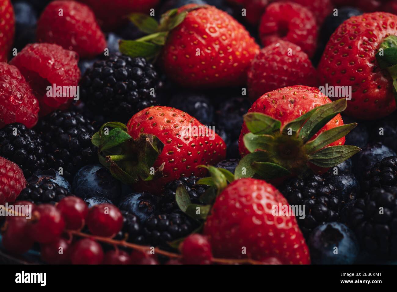 Mix of fresh RAW berries fruits for healthy eating Stock Photo - Alamy