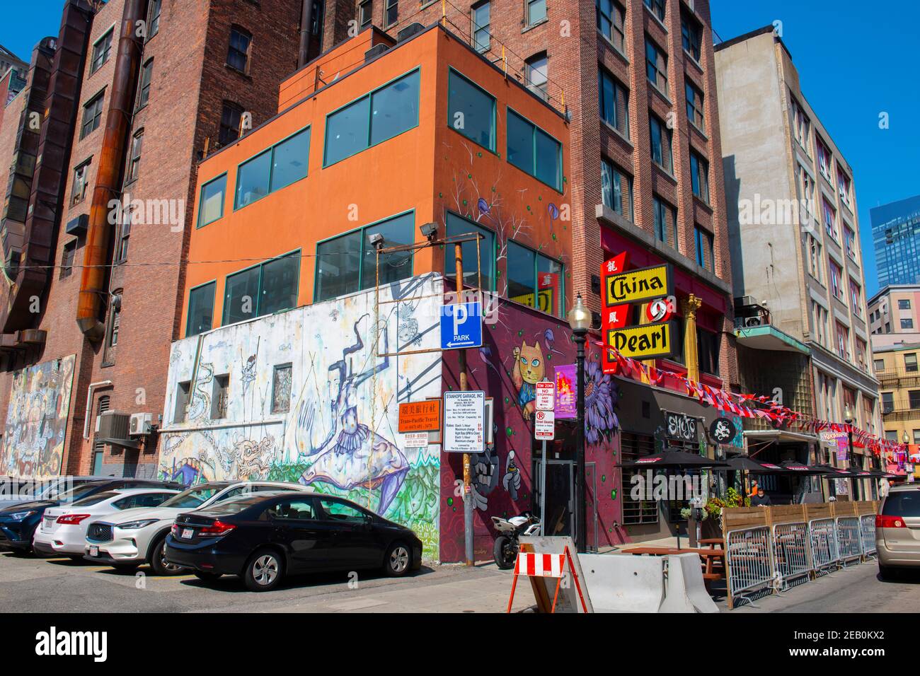 Historic commercial buildings on Tyler Street at Beach Street in ...
