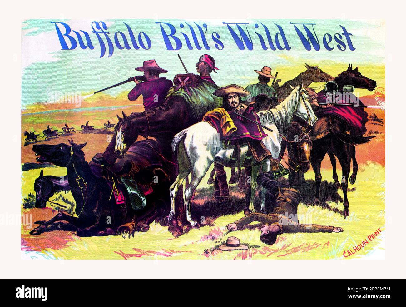 Buffalo Bill: Besieged Cowboys 1885 Stock Photo - Alamy