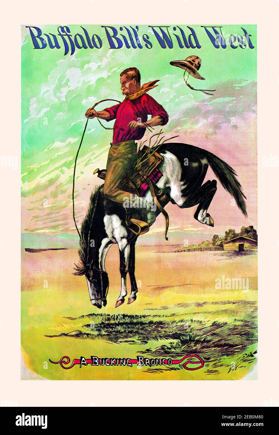 Buffalo Bill: A Bucking Bronco 1885 Stock Photo - Alamy