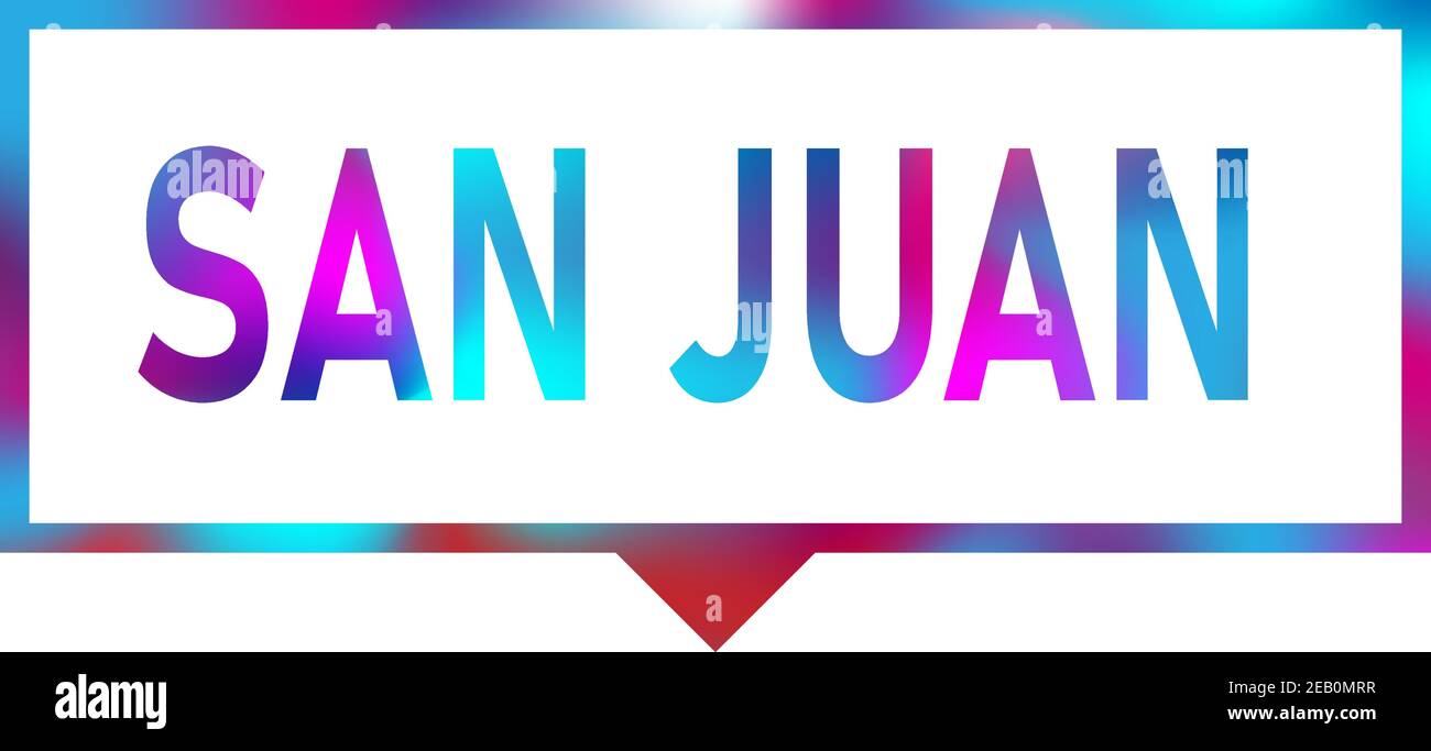 San Juan sign or stamp on white background, vector illustration Stock ...