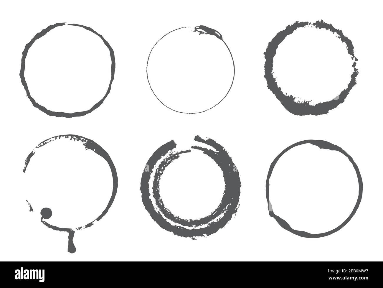 Grunge ink circle, black isolated on white background Stock Vector ...