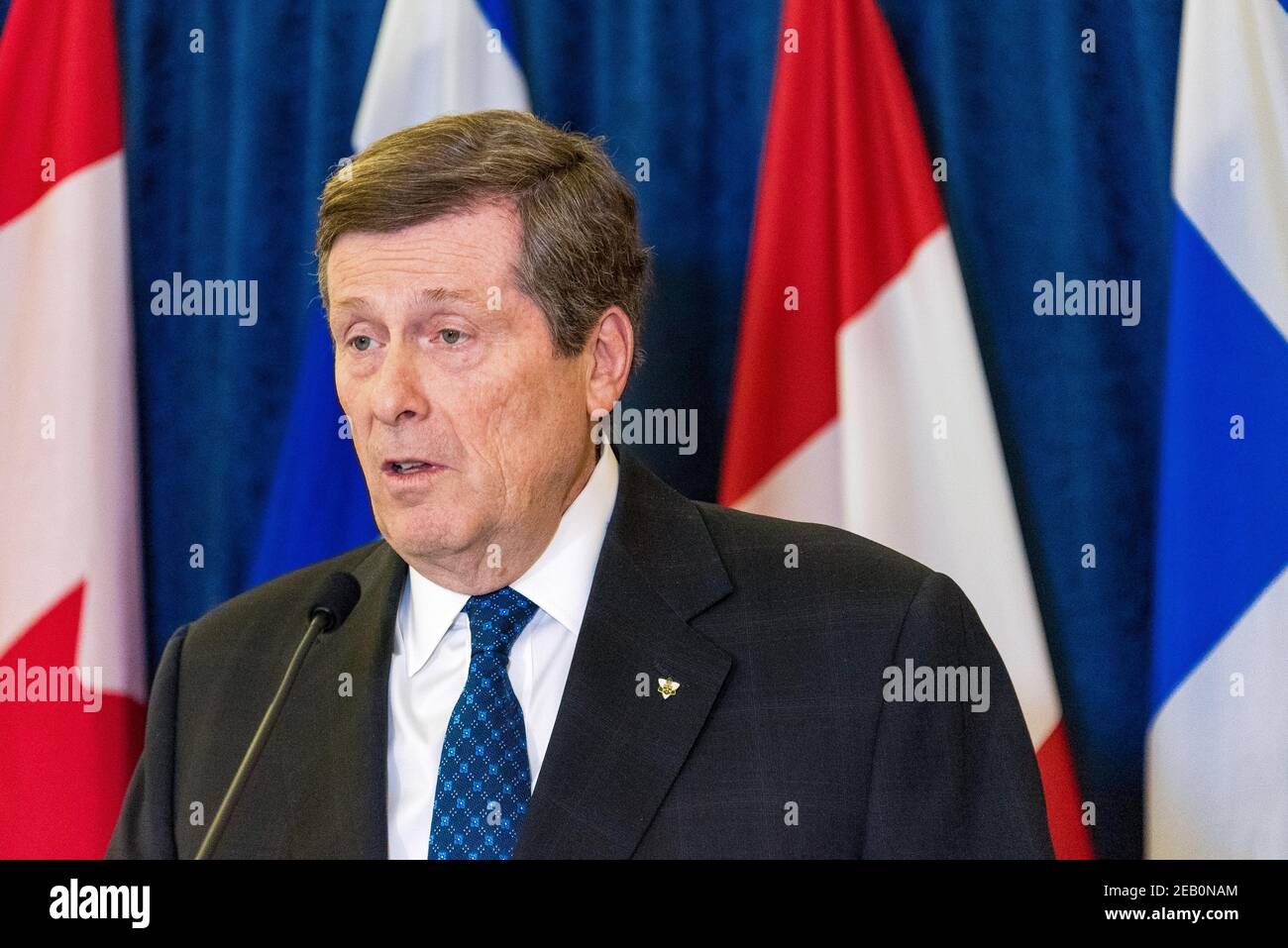 John Tory speaking in the City Hall, Toronto, Canada Stock Photo - Alamy