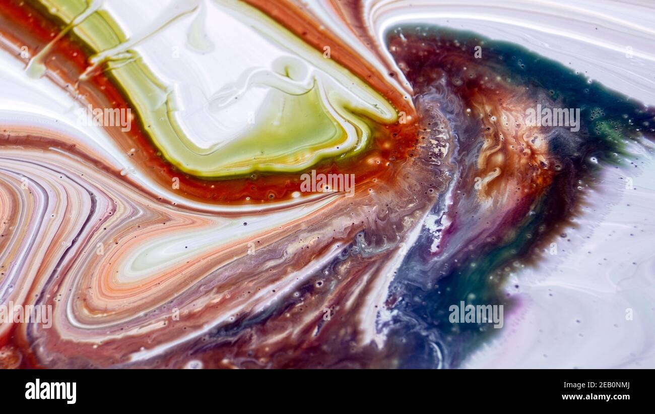The colors of the aqueous ink are translucent. Abstract multicolored ...