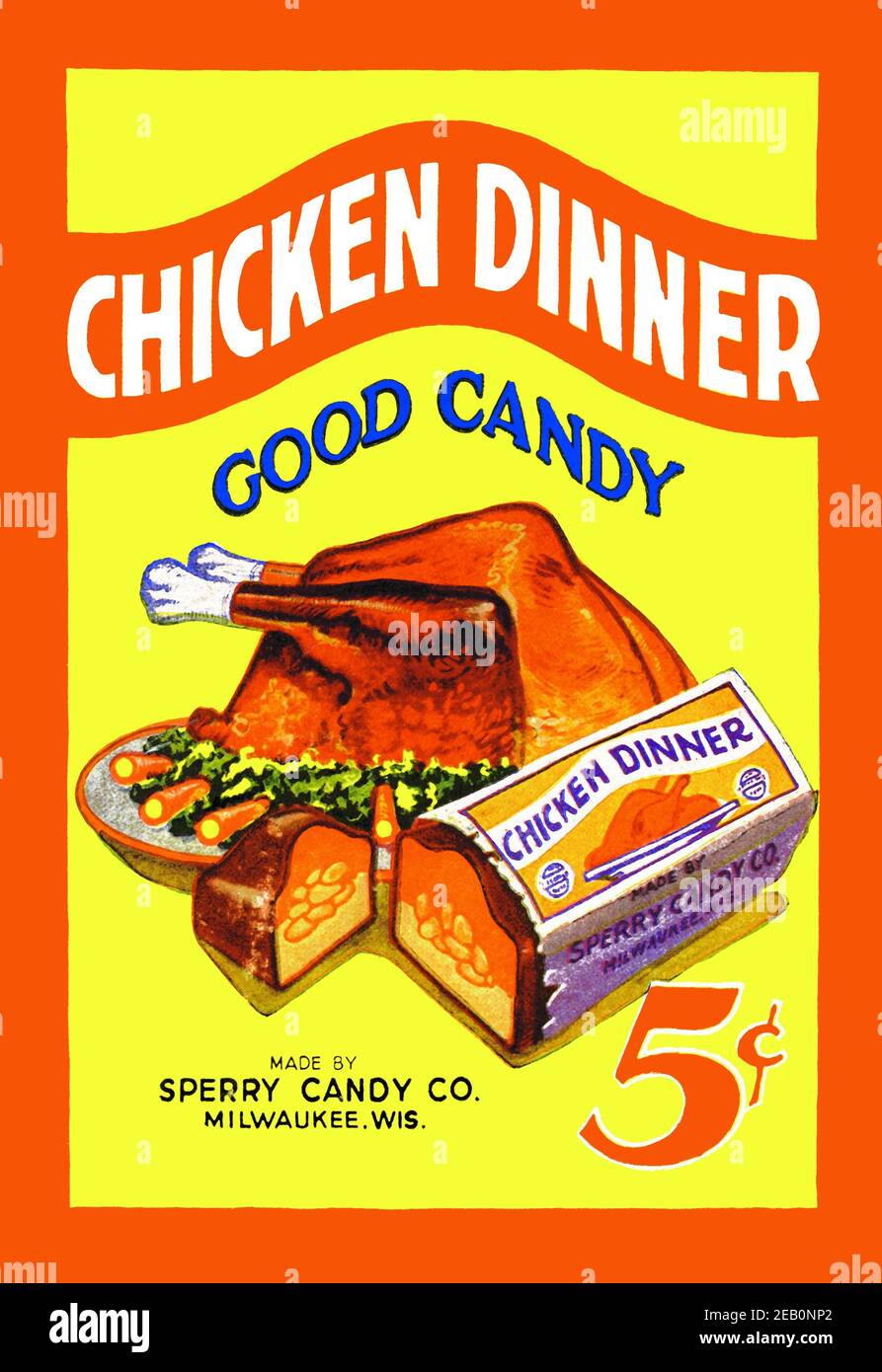 Chicken Dinner Good Candy Stock Photo - Alamy