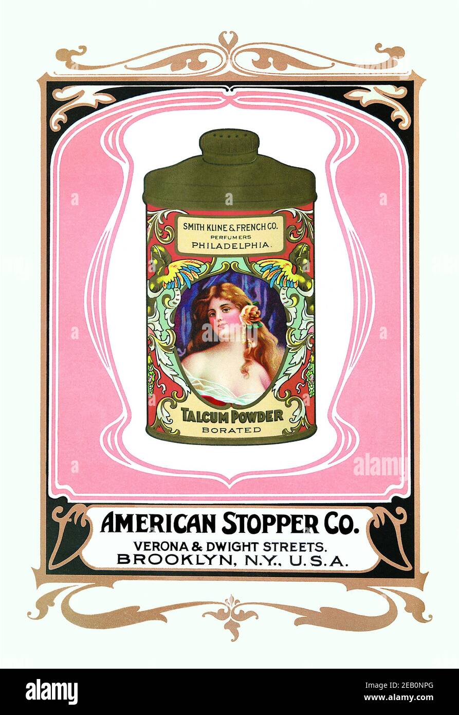 Philadelphia Talcum Powder 1900 Stock Photo - Alamy