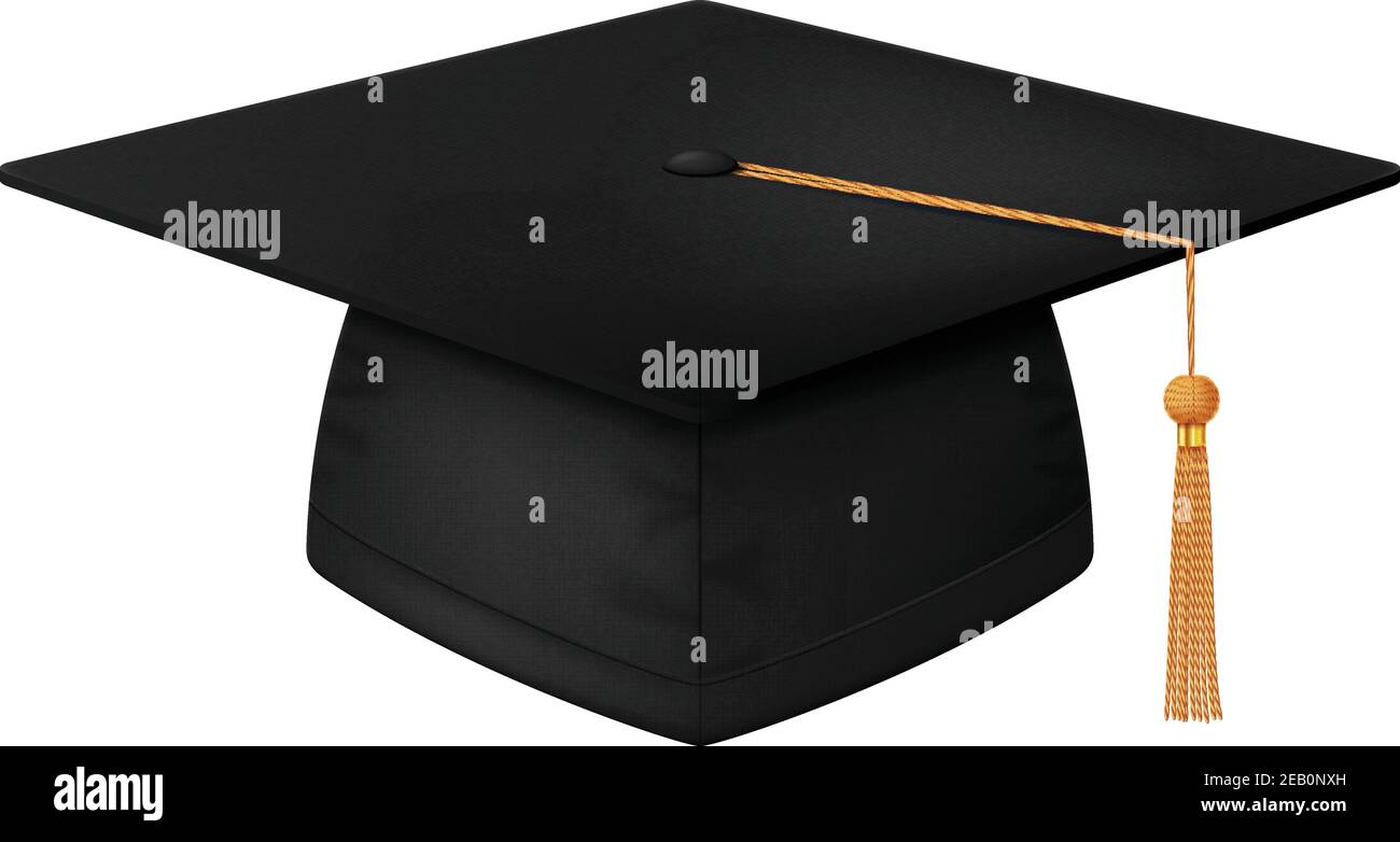 Mortarboard isolated on white. Vector illustration Stock Vector Image ...