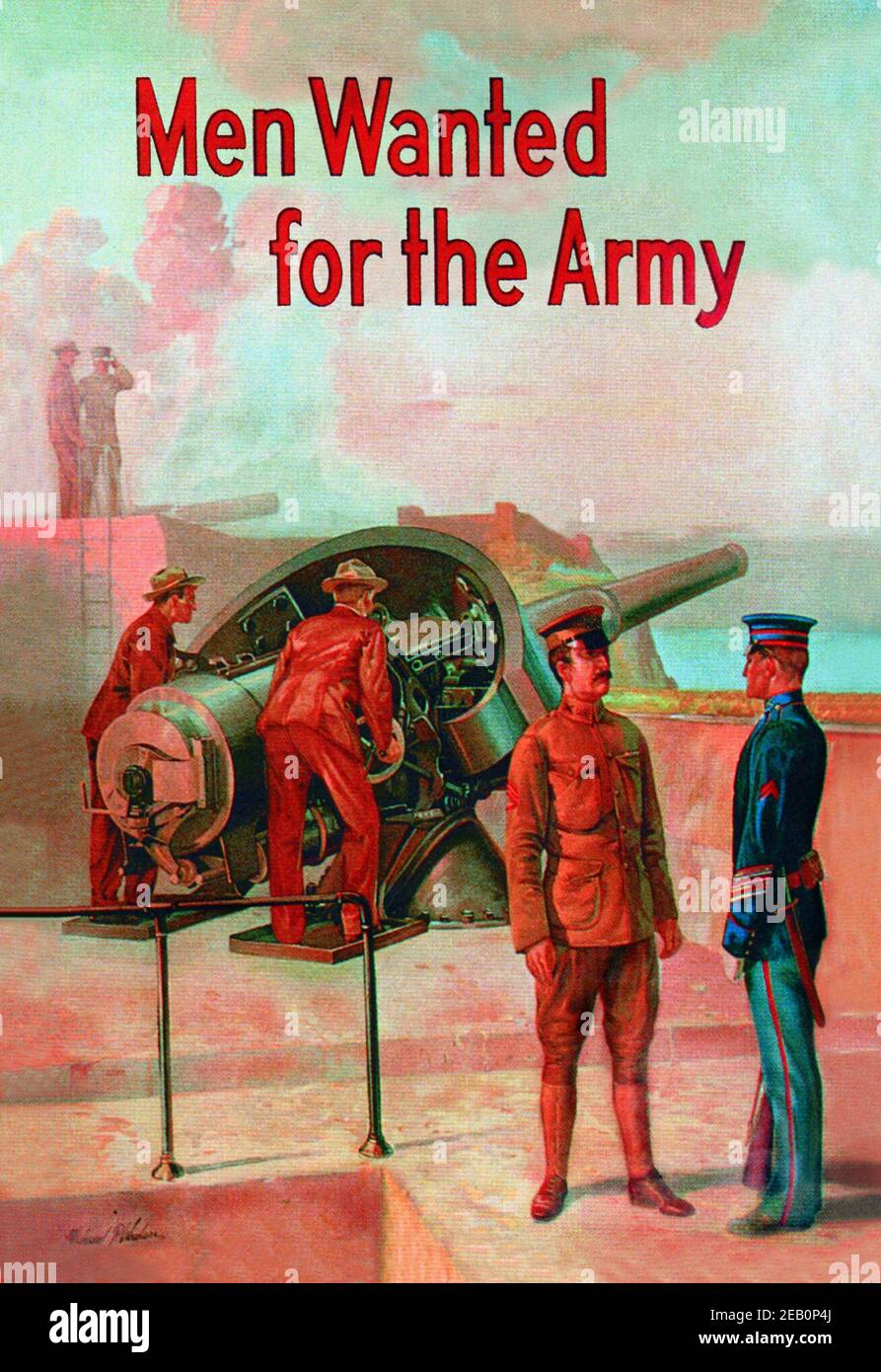 Men Wanted for the Army 1900 Stock Photo - Alamy