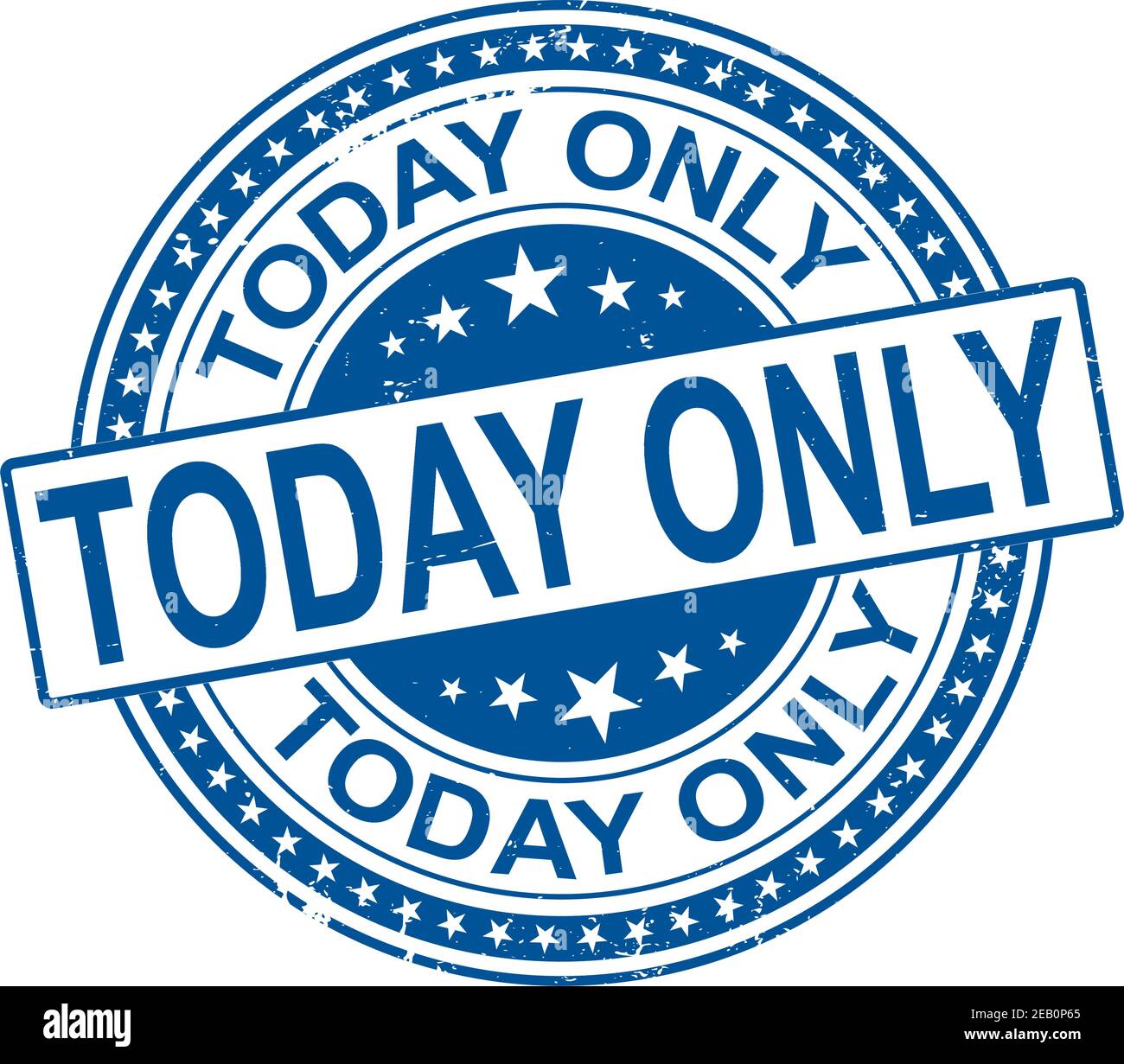 today only. stamp. blue round grunge vintage today only sign Stock ...