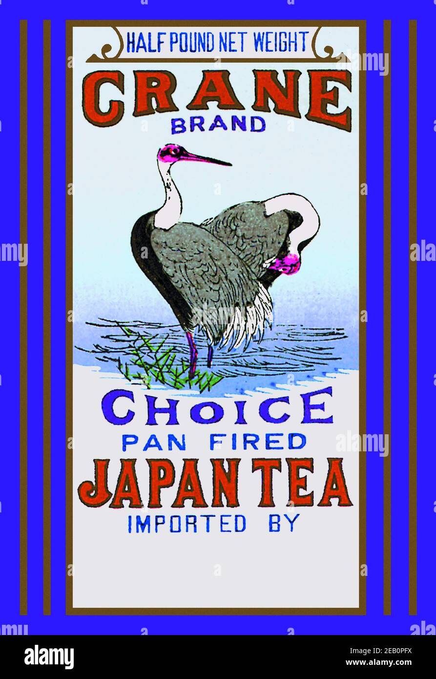 Crane Brand Tea Stock Photo - Alamy