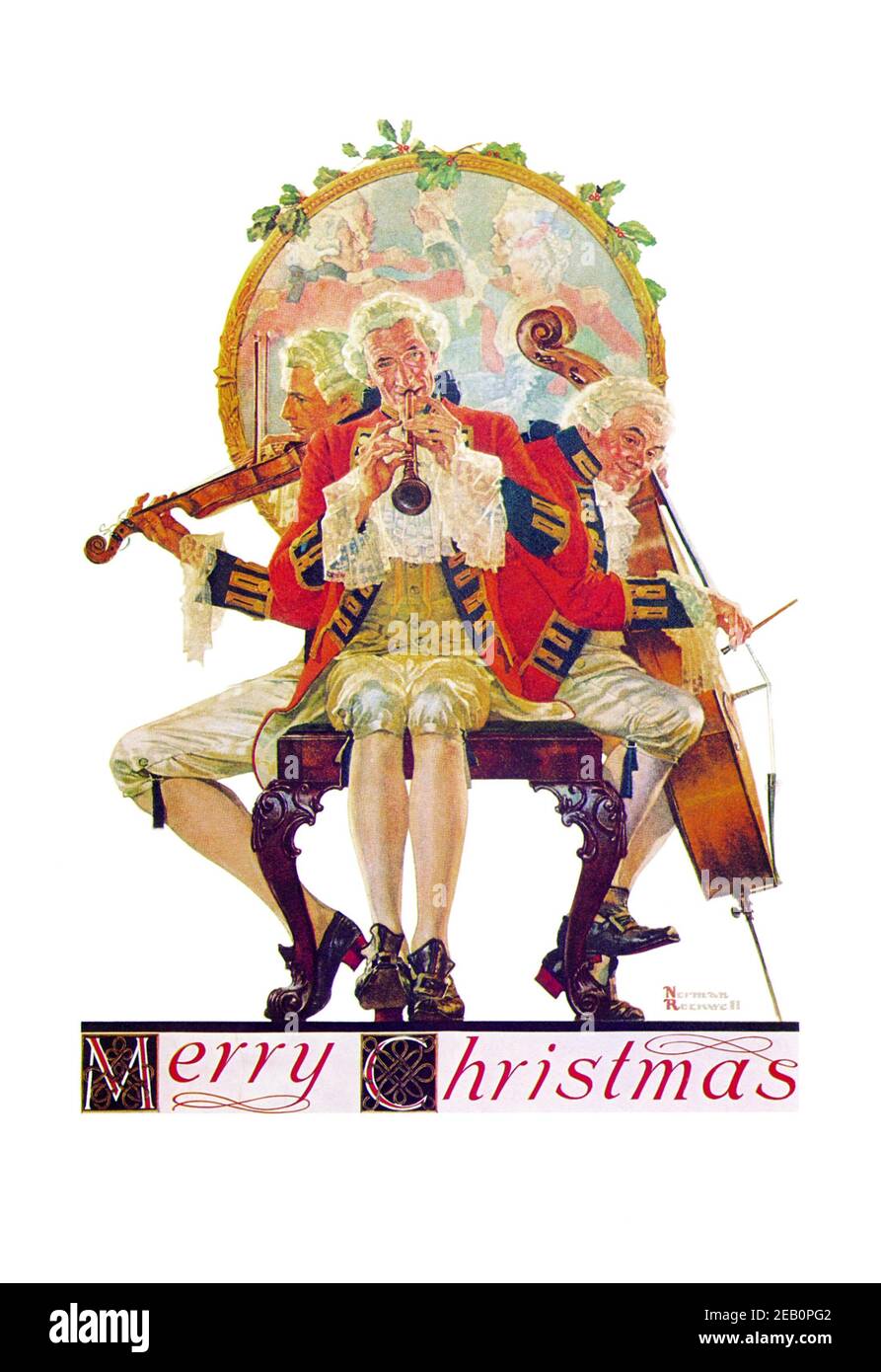 Merry Christmas Musicians Stock Photo - Alamy