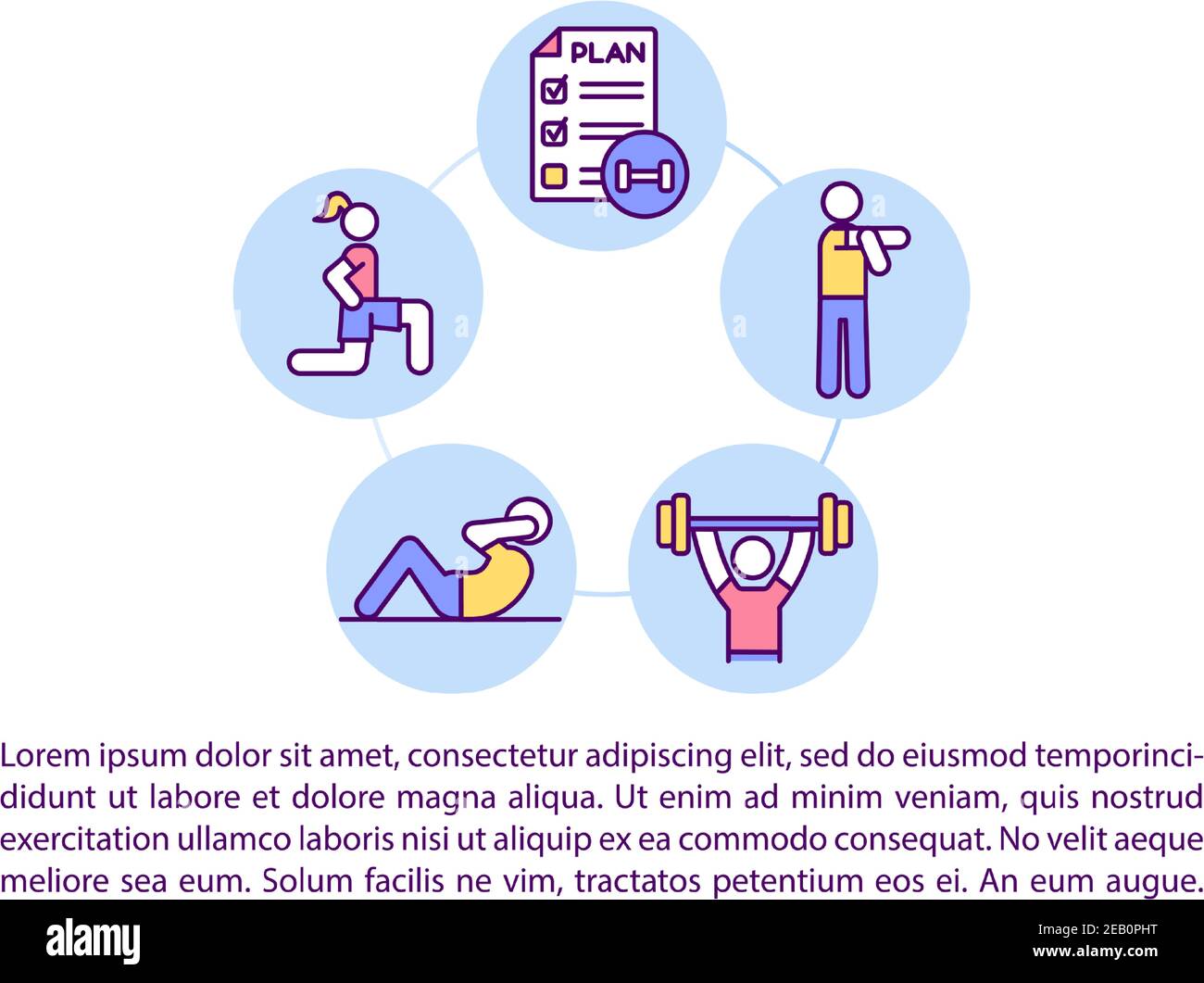 Choose a workout plan concept icon with text Stock Vector Image & Art ...