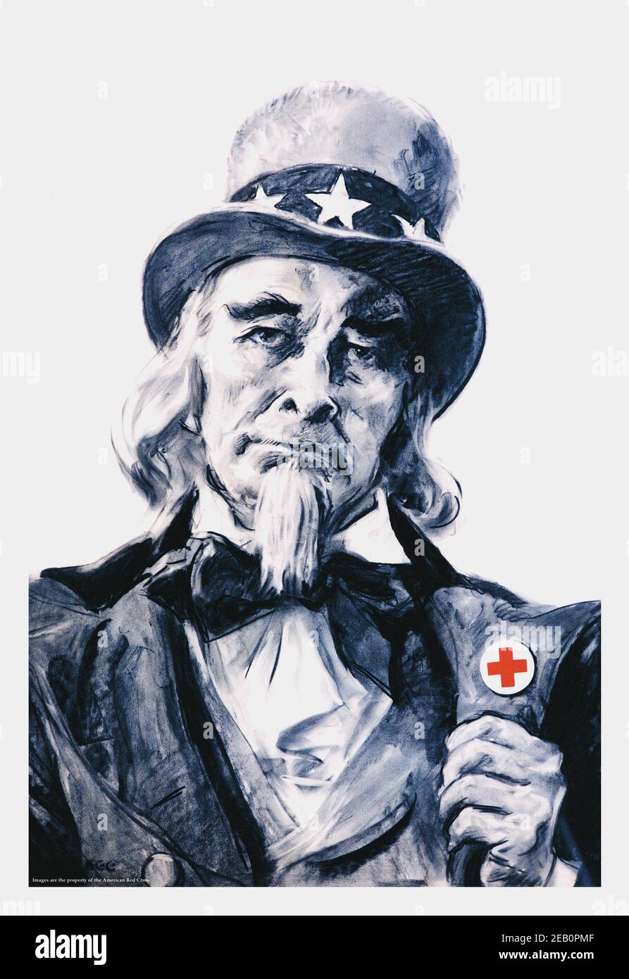 Uncle Sam for the Red Cross 1940 Stock Photo - Alamy