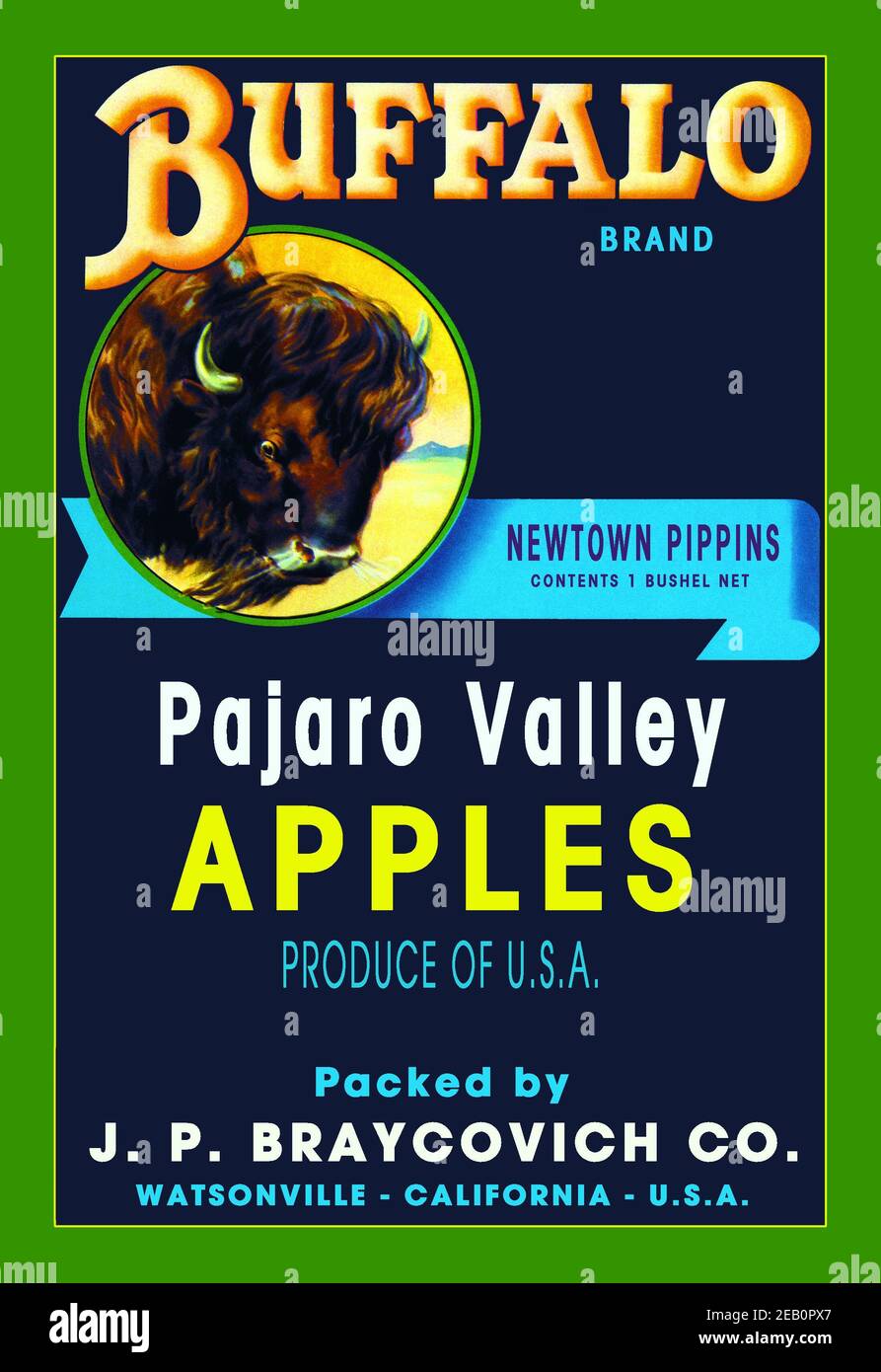 Buffalo Brand Apples Stock Photo - Alamy