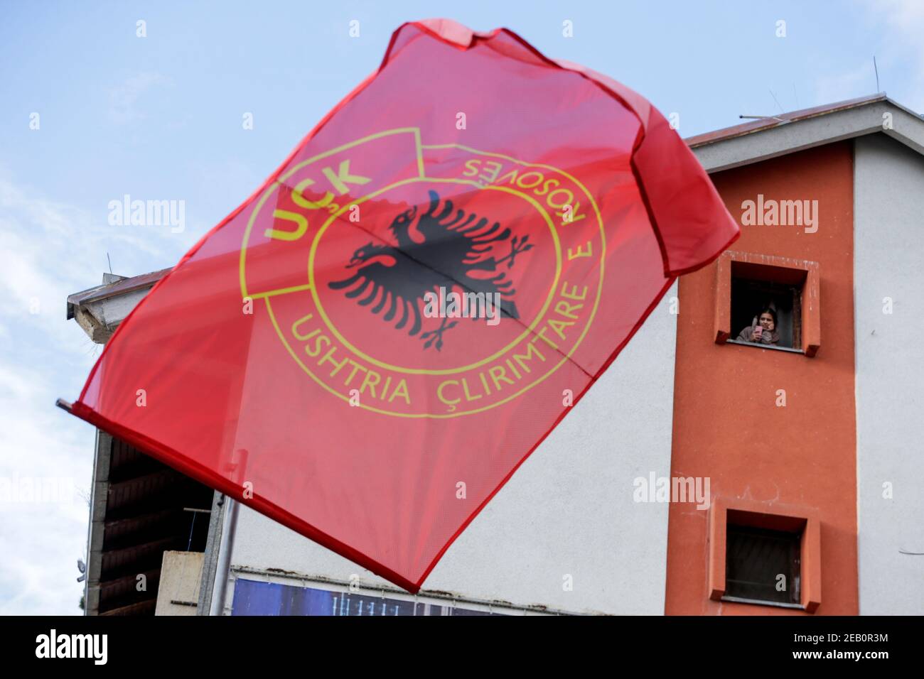 Kosovo liberation army flag hi-res stock photography and images - Alamy