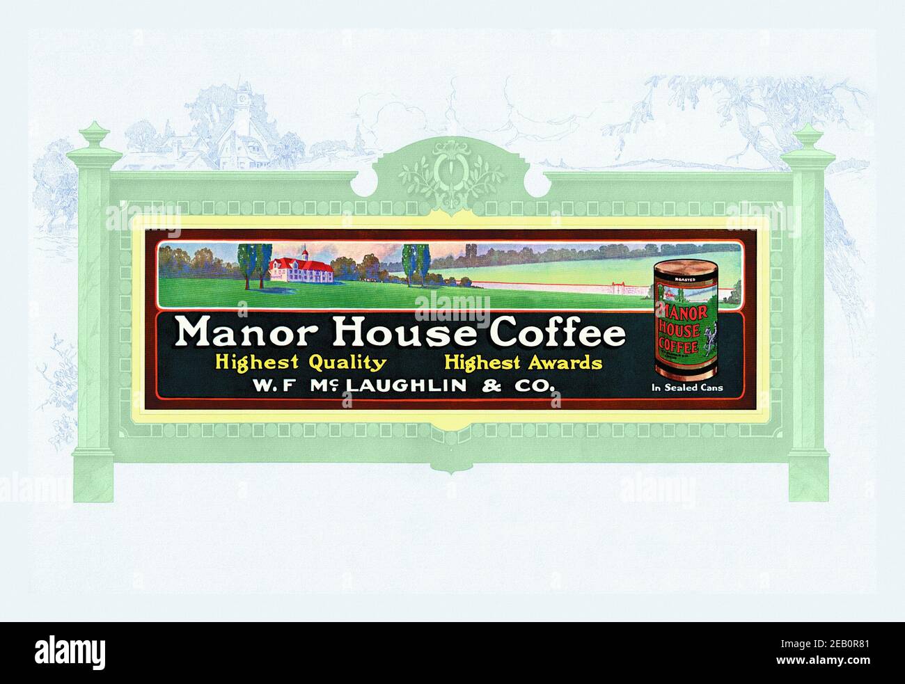 Manor House Coffee 1916 Stock Photo - Alamy