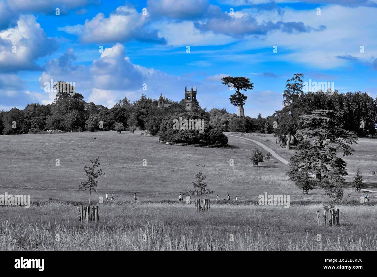 View of the Gothic Temple of Liberty, designed by James Gibbs and built ...