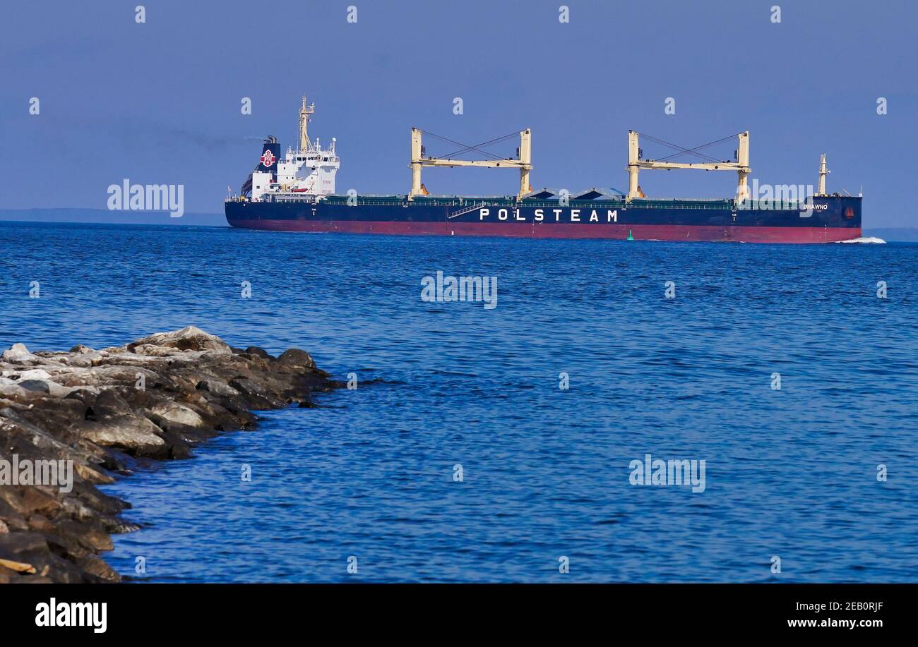 Polish cargo vessel passes up the Chesapeake Bay Stock Photo - Alamy